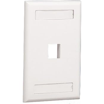 Amazon.com: Panduit NK4FEIY 1-Gang 4-Port Faceplate with Label ...