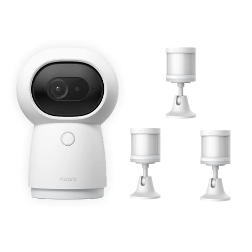 Aqara 2K Security Indoor Camera Hub G3 Plus 3 Motion Sensor, AI Facial and Gesture Recognition ...