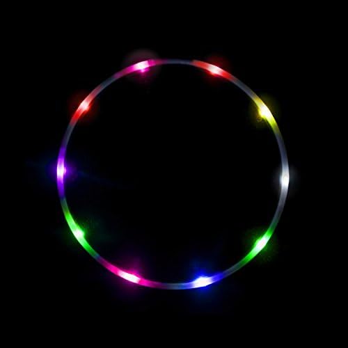 LED Hula Hoop Fully Rechargeable and Collapsable - 14 Color Strobing ...