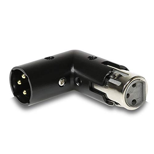 3-PIN XLR Angle Adapter | Dual Male & Female, Durable Metal 3-Pin ...