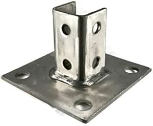 Amazon.com: Square Channel Strut Post Base 316 Stainless Steel 4 Hole 3 ...