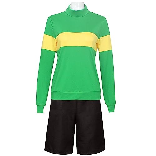Mua Cos-Animefly Frisk Chara Cosplay Costume Green Blue Hoodie Short ...