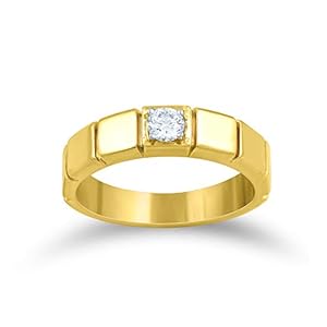 Buy Senco Gold 18k (750) Yellow Gold and Diamond Ring for Men at Amazon.in