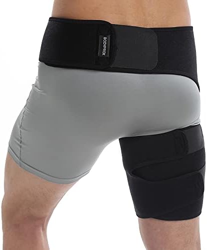 Groin Support Bandage, Adjustable Compression Wrap for Hip, Groin ...