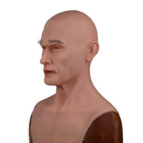 EQAIWUJIE Silicone Realistic Old Man Face Silicone for Cosplay ...