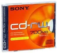 Sony CD-RW 700MB 80Min 4x 700MB 1pieza(s): Amazon.es: Electrónica