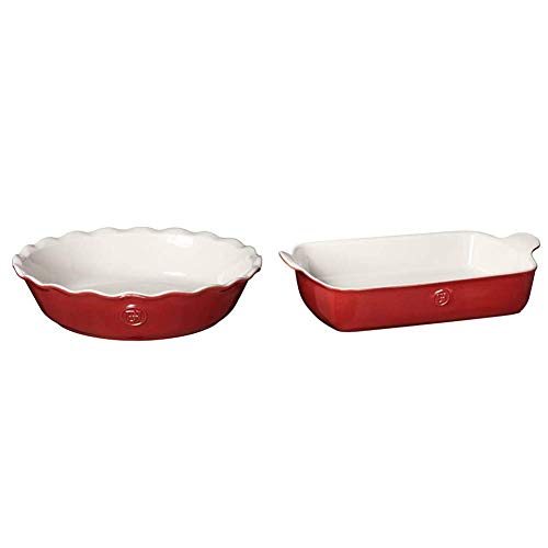 Emile Henry 9" Pie Dish - Modern Classics Collection | Rouge & 13" x 9 ...