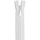 Amazon.com: 22 inch Invisible Zipper White Non Separating Zipper Nylon ...
