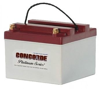 CONCORDE RG24-16 PLATINUM SERIES SEALED LEAD ACID AIRCRAFT BATTERY ...