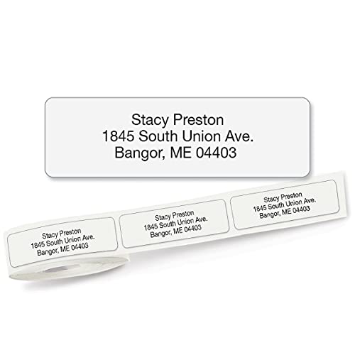 Clear Rolled Personalized Return Address Labels with Dispenser – Set of ...