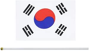 Amazon.com: 25 Pack Hand Held Small Mini Flag Korea Flag Korean Flag ...