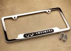 Amazon.com: Infiniti OEM License Plate Frame & Value Stem Cap Combos ...