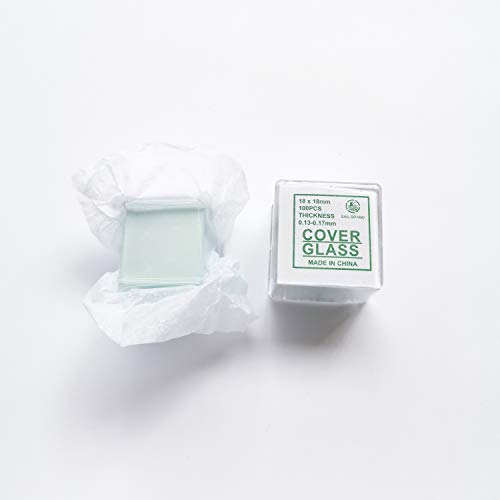 1000 Pieces of Glass Cover Slips for Microscope Slides 18x18mm Cover ...