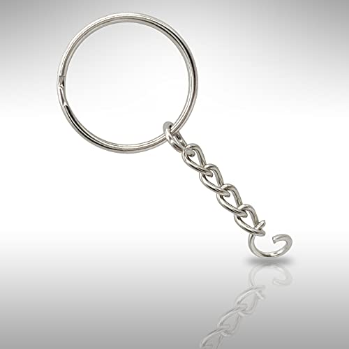 100-Pack Bulk Keyring Set - Split Key Chain Rings with 1-inch Large ...