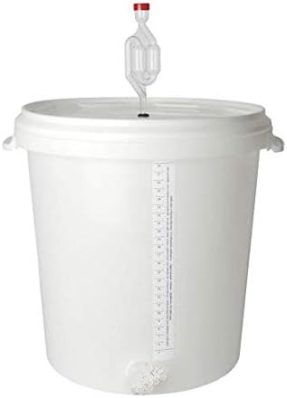 Large fermentation container with fermentation attachment, for wine and ...