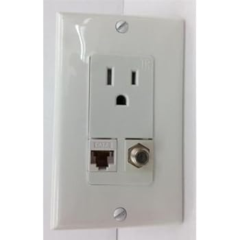 Amazon.com: RiteAV - 15 Amp Power Outlet and 1 Port Coax Cable TV- F ...