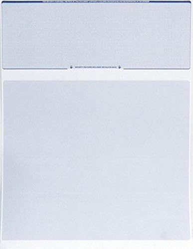 Endoc Computer Check Paper - 50 Pack - Blank Stock Check on Top and ...