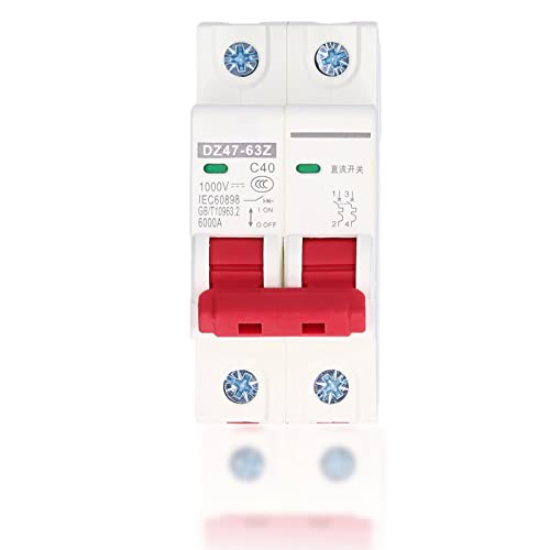 DC Miniature Circuit Breaker, 2 Pole 1000V 40A Short Circuit Protection ...