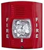 Fire Lite P2R Horn/Strobe, 12/24 Volt, Red, Multi-Candela 15,15/75, 30 ...