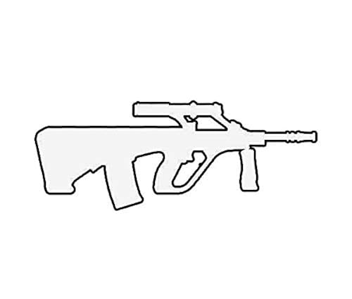 ION Graphics AUG Sticker Die Cut Decal Steyr AUG A1 5" Bumper Locker ...