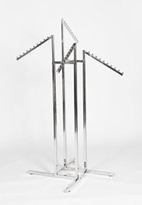 4-Way Clothes Rail All SLOPING WATERFALL Fashion Shopfitting Garment ...