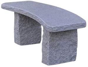 Amazon.com : Curved Gold Granite Stone Boulder Bench : Outdoor Benches ...