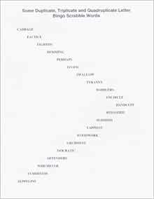 Some Duplicate, Triplicate and Quadruplicate Letter Bingo Scrabble ...