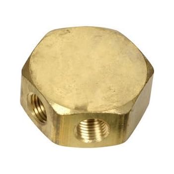 Legacy A84444-X 3-Way Flat Hex Brass Manifold with 1/4" Female NPT ...