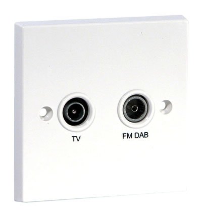 Quadplexed Sky Satellite Tv Dab Aerial Wall Socket: Amazon.co.uk ...