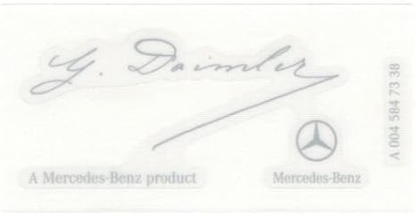 Mercedes-Benz Genuine OEM G Daimler Signed Windshield Sticker Signature ...