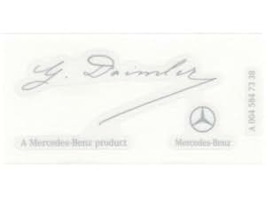 Genuine OEM Mercedes Benz G Daimler Signed Windshield Sticker Signature ...