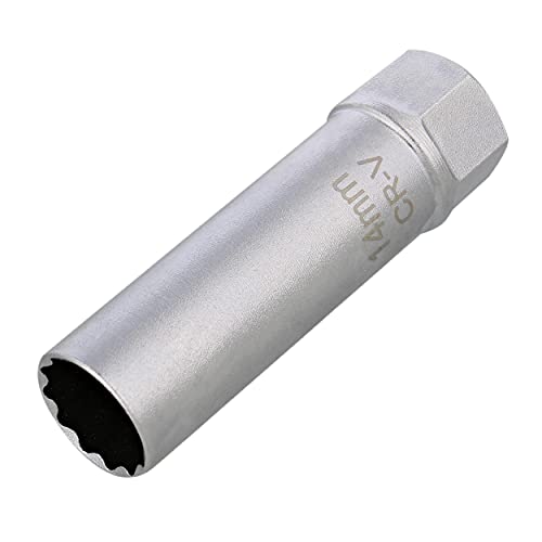 ABN Spark Plug Socket, Thin Wall 14mm 12-Point 3/8in Drive Plug Socket ...