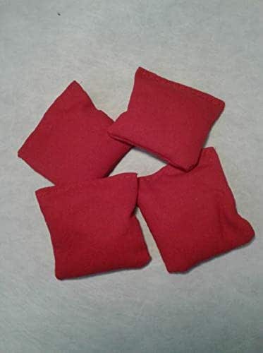 Amazon.com: 3" mini cornhole bags set of 4 Red: Handmade