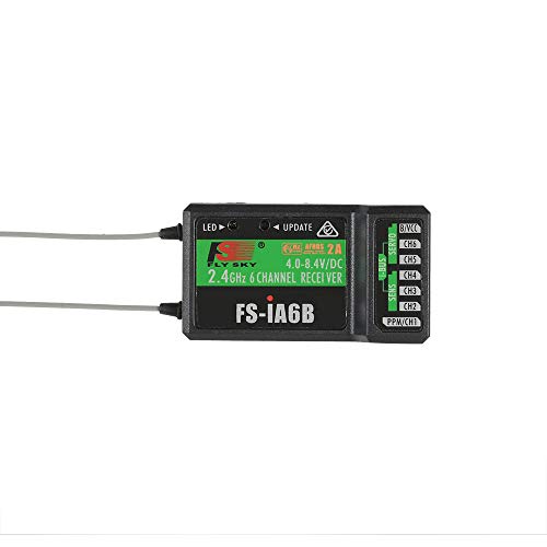 Flysky RC FS-iA6B Receiver 2.4G 6 Channel i-Bus PPM Receiver Compatible with Flysky FS-i6X / FS ...