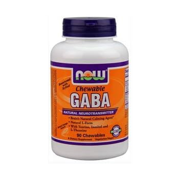 Amazon.com: NOW Foods GABA Orange Flavor Chewable - 90 Chewables ...