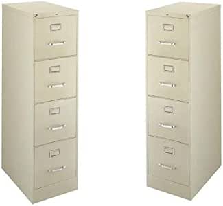 Amazon.com : Value Pack (Set of 2) 4 Drawer Letter File Cabinet in ...