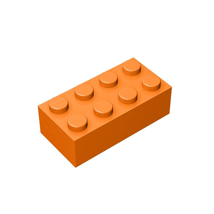 Classic Bulk Brick Block 2x4, 100 Piece Building Brick Orange ...