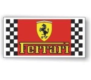 Amazon.com : Ferrari Checkered Flag 3' x 5' Auto Banner : Outdoor Flags ...