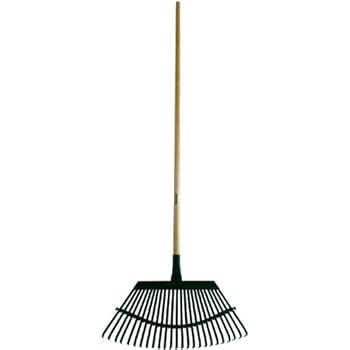 Amazon.com : Flexrake 1W Lawn Rake 19-Inch Steel Head with 48-Inch Wood ...