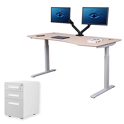 ApexDesk AXB6030-OAK Elite Series Electric Height Adjustable Standing ...