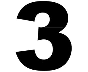 Pair Competition Numbers Arial Black Font 3 for Race and Rally MSA ...