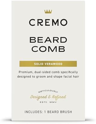 Cremo Beard Accessories, Dual-Sided Beard Comb Made from Verawood ...