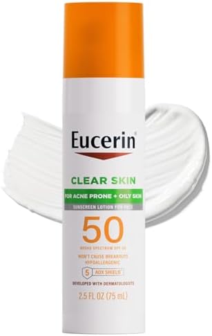 Eucerin Sun Oil Control SPF 50 Face Sunscreen Lotion with Oil Absorbing ...