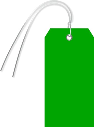 Mua SmartSign Pack of 100 Green Plastic Tags with Wires, 4.75 x 2.375 ...