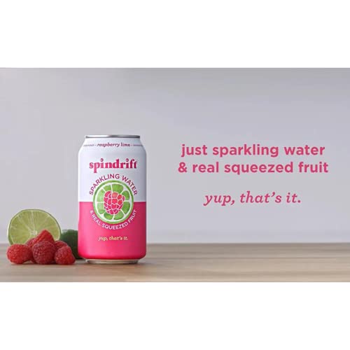 Spindrift Sparkling Water, 6 Flavor Variety Sampler Pack, Made with Real Squeezed Fruit, 12 Fl ...