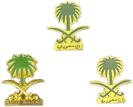 Saudi National Day Badges with Pins, Three Badges for Saudi National ...