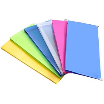 Amazon.com : Poly Zip Envelopes with Pocket, Check Size, Blue/clear ...