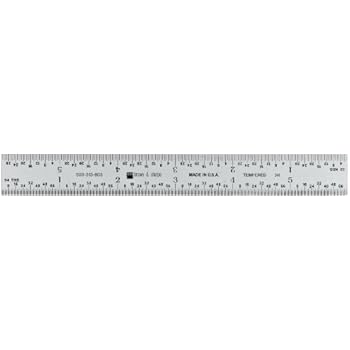 Brown & Sharpe 599-314-604-1 Stainless Steel Rule, 6" Length ...