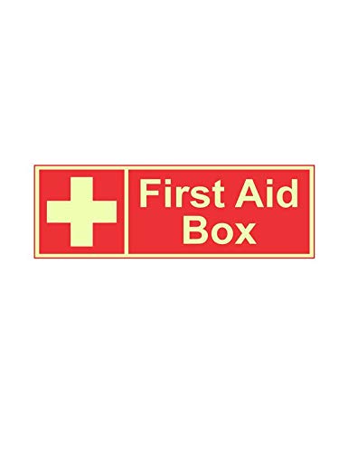 999Store First Aid Box Sticker Sign Board Red 30X10Cms: Amazon.in ...