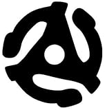 Amazon.com: Black & White 45 Adapter - Sticker / Decal (Vinyl Record ...